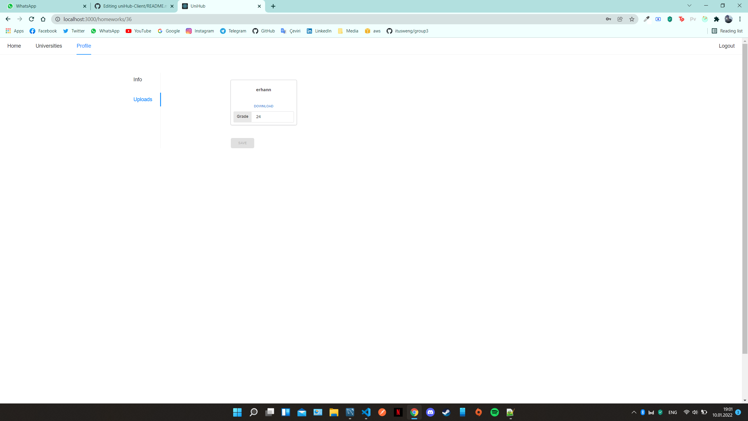 GitHub - erhanyaylali1/uniHub