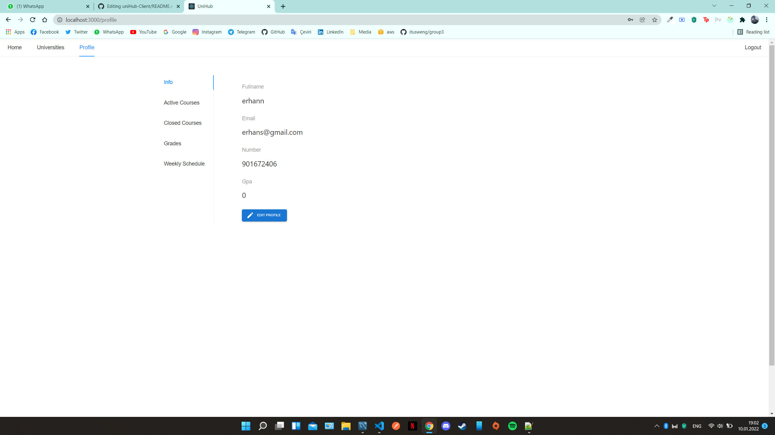 GitHub - erhanyaylali1/uniHub