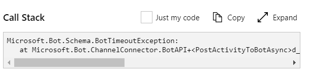 Bot time out exception - could not send "retry" · Issue #1937 · microsoft/botbuilder-dotnet · GitHub