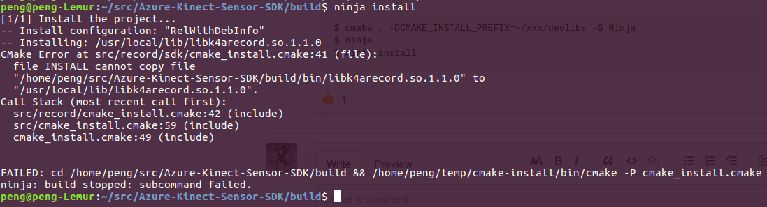 (On Ubuntu 16.04) How to install k4a library after building it from source · Issue #671 ...