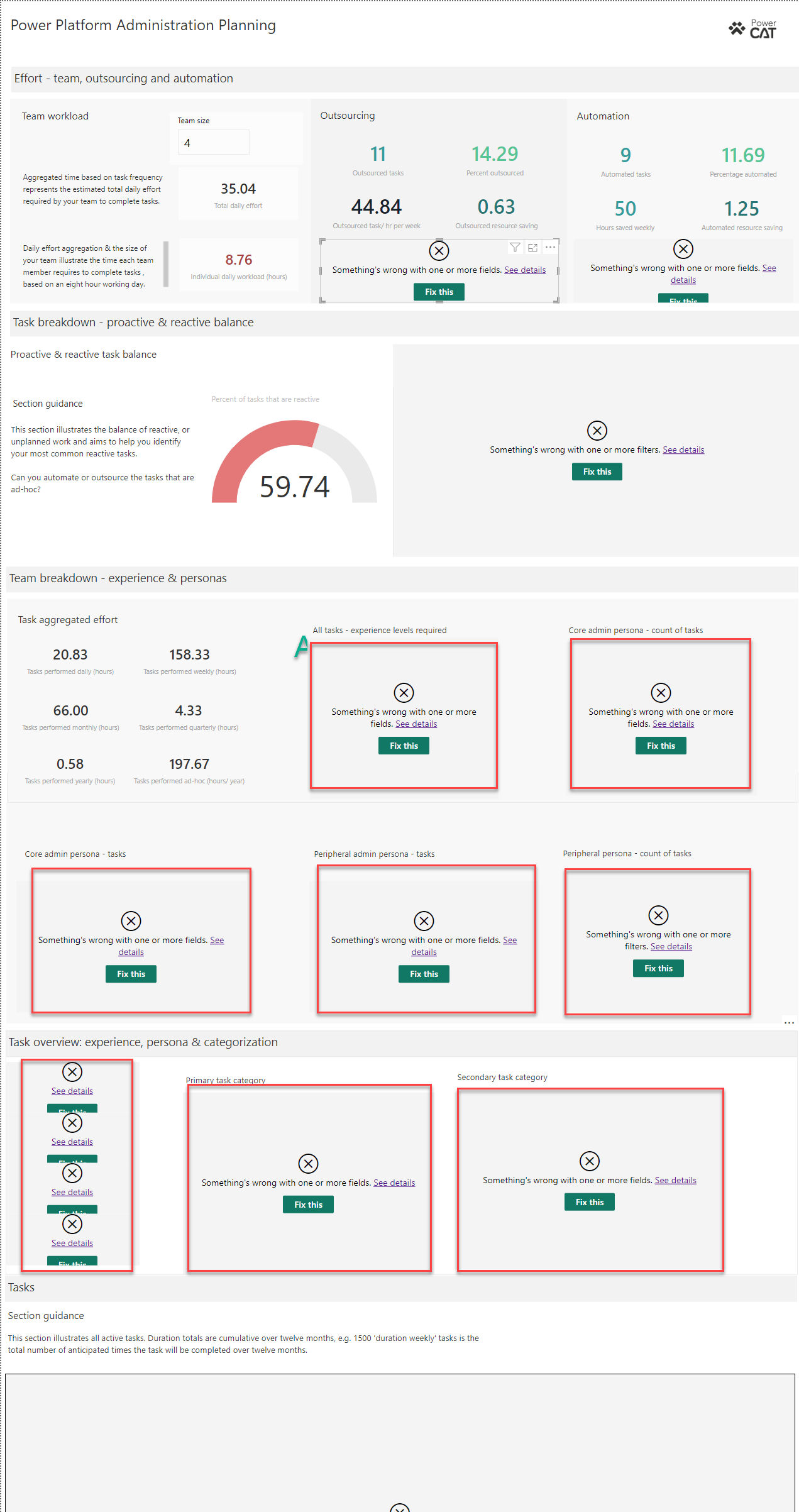 [CoE Starter Kit - BUG] Power Platform Administration Planning issues errors when viewing from ...