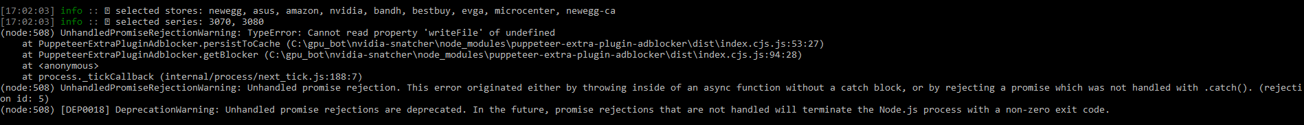 Unhandledpromiserejectionwarning Typeerror Cannot Read Property Writefile Of Undefined