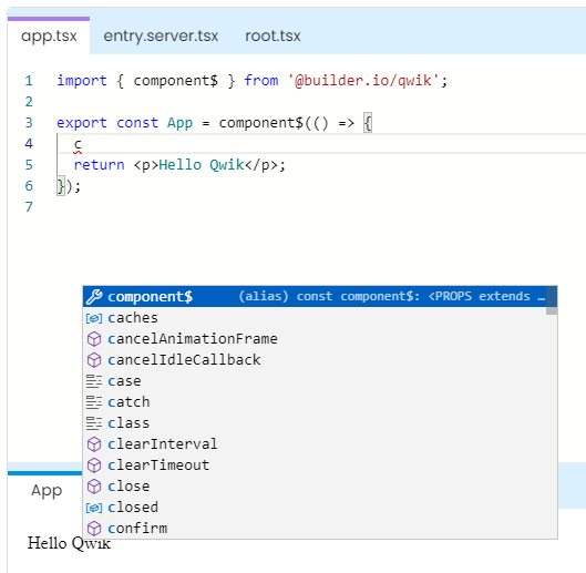 [DOCS] Example monaco editor suggestion is weird · Issue #1732 · QwikDev/qwik · GitHub