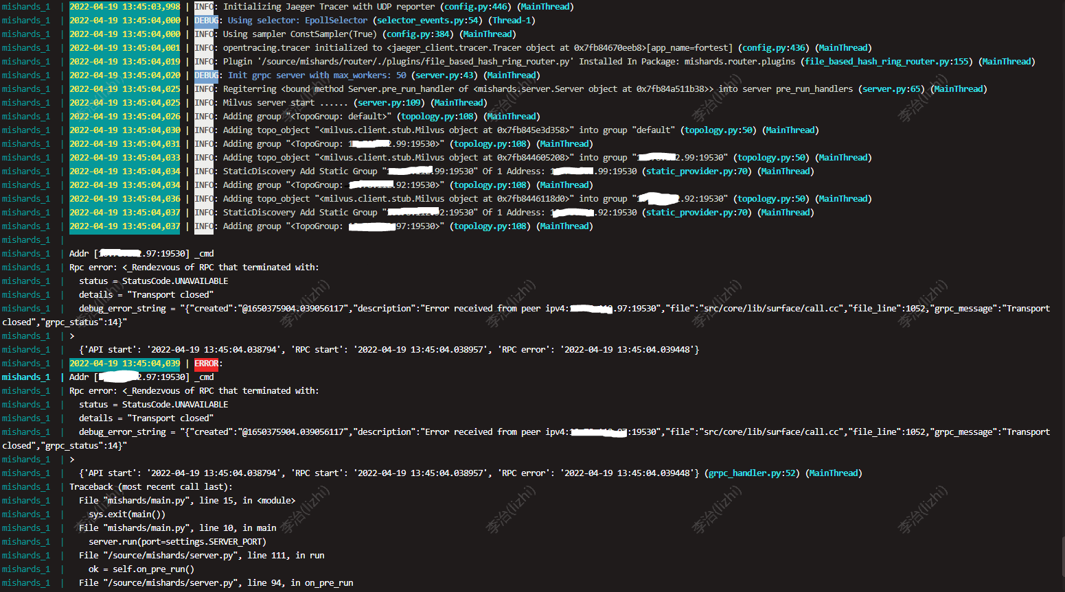 [Bug]: milvus1.1.1 distributed deployment with 3 servers error · Issue #16550 · milvus-io/milvus ...