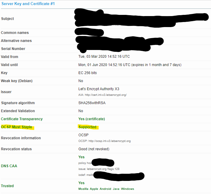 Issue With Ocsp Must Staple · Issue 2883 · Acmesh Officialacmesh · Github 6534