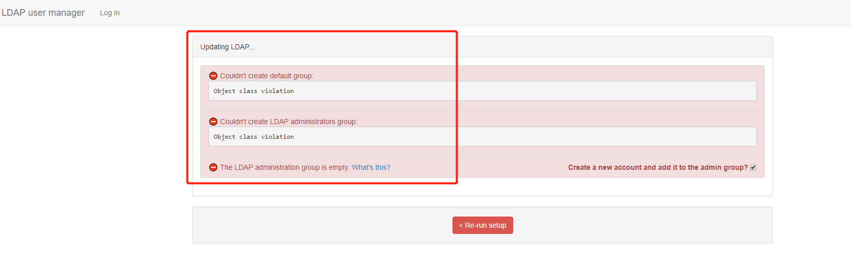 An Error Occurred Duraing Setup · Issue 24 · Wheelybird Ldap User Manager · Github