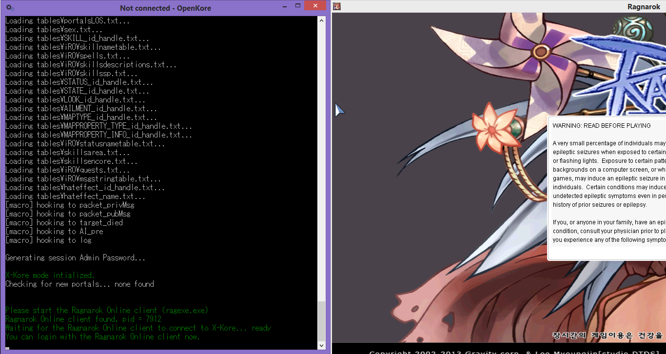 Xkore=1 : Unable to inject... what should i do, thanks :) · Issue #167 · OpenKore/openkore · GitHub