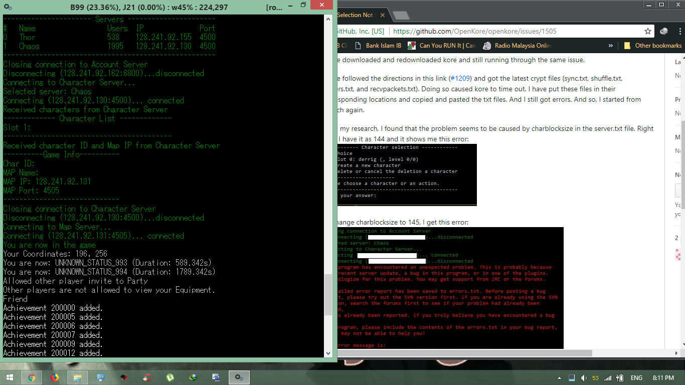 Character Selection Not Showing Properly - Kore, Official iRO (Chaos) · Issue #1505 · OpenKore ...