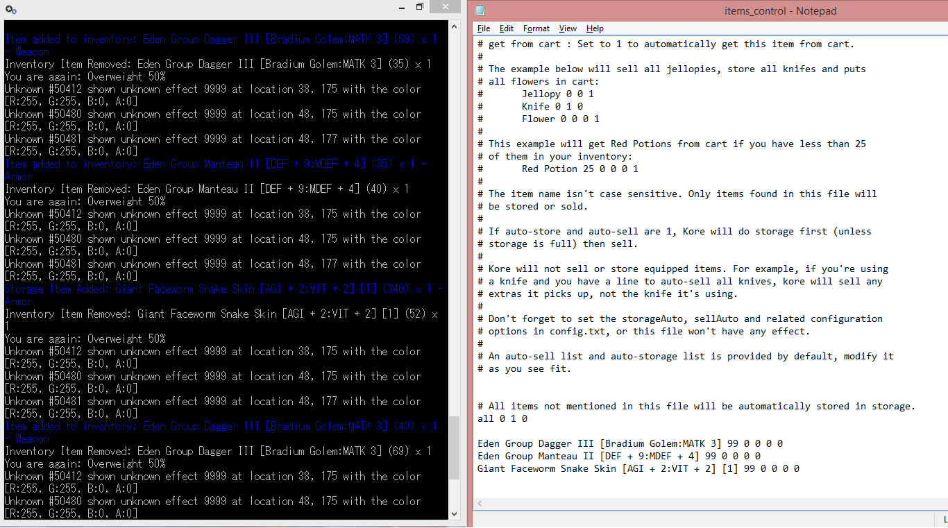 Settings in items_control.txt ignored. · Issue #2656 · OpenKore/openkore · GitHub