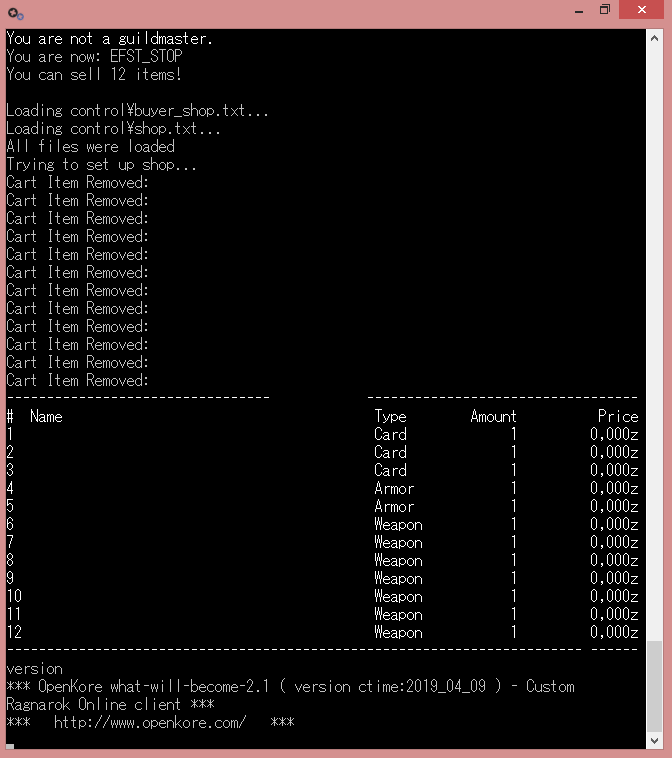 Vending issue · Issue #2716 · OpenKore/openkore · GitHub