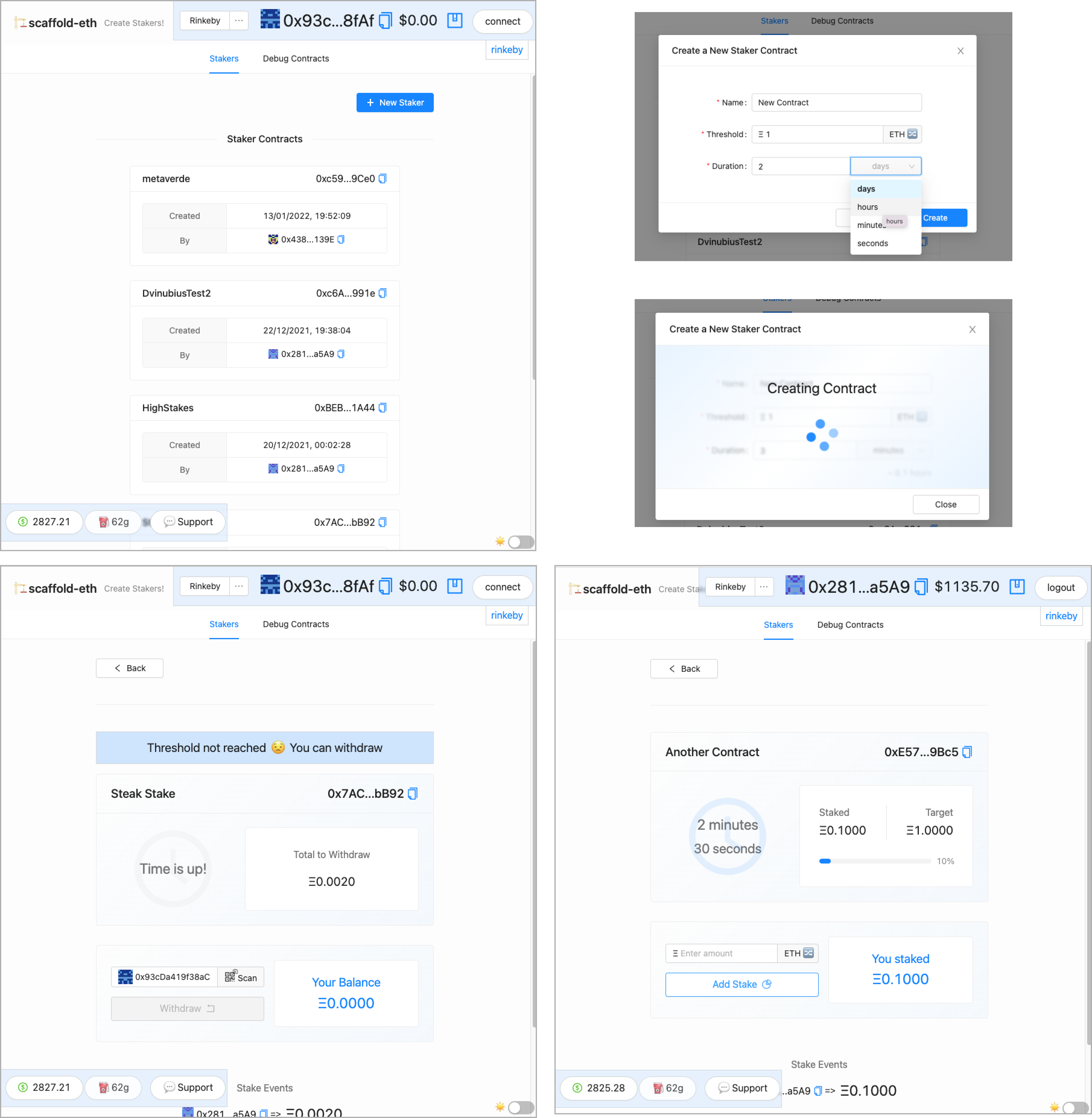 GitHub - dvinubius/stakers-factory: Scaffold-Eth based dApp to create/manage/use contracts where ...