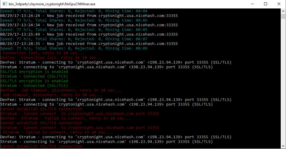 Continuous connection errors/still not resolved · Issue #343 · nicehash ...