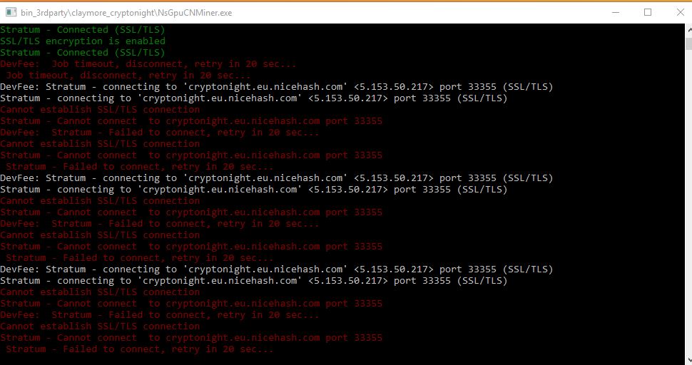 Continuous connection errors/still not resolved · Issue #343 · nicehash/NiceHashMiner · GitHub