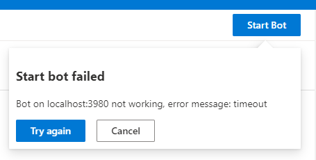 Error message is not shown when the bot fails to start · Issue #4826 · microsoft/BotFramework ...