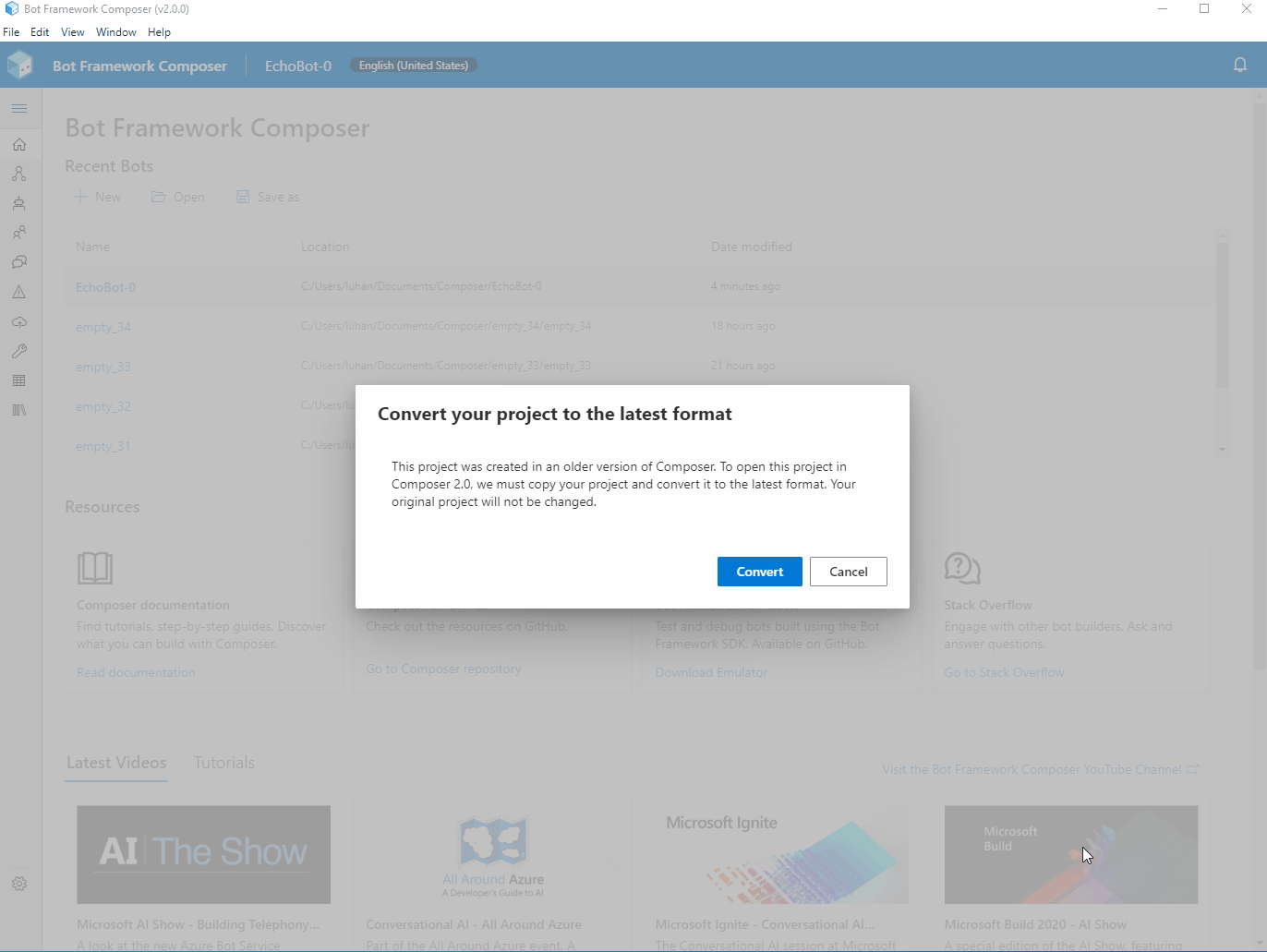 Error when migration an old bot with custom runtime and custom schema · Issue #7398 · microsoft ...