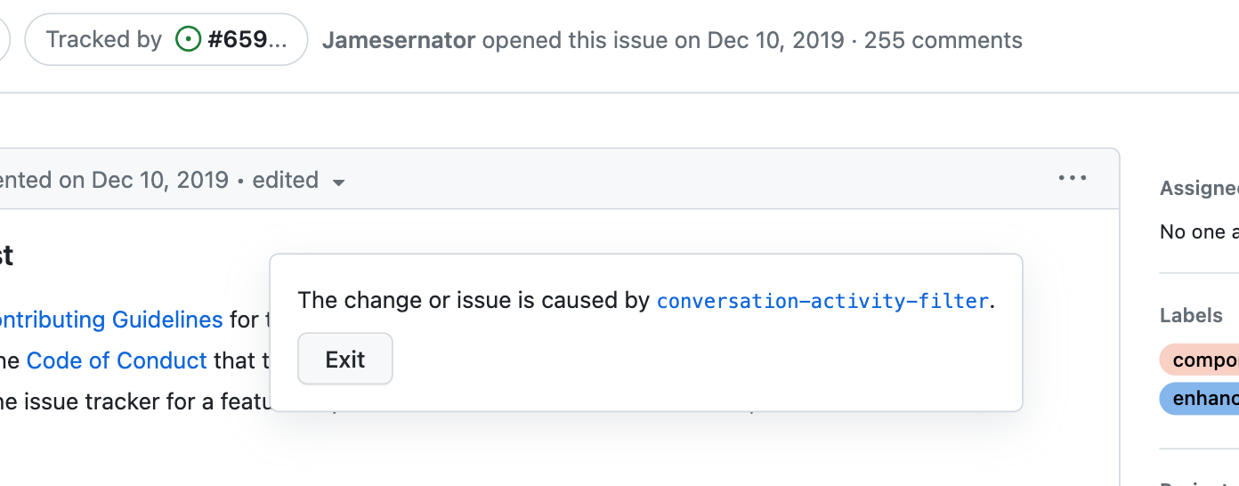 `conversation-activity-filter` causes multiple “Tracked in” overlap · Issue #6663 · refined ...