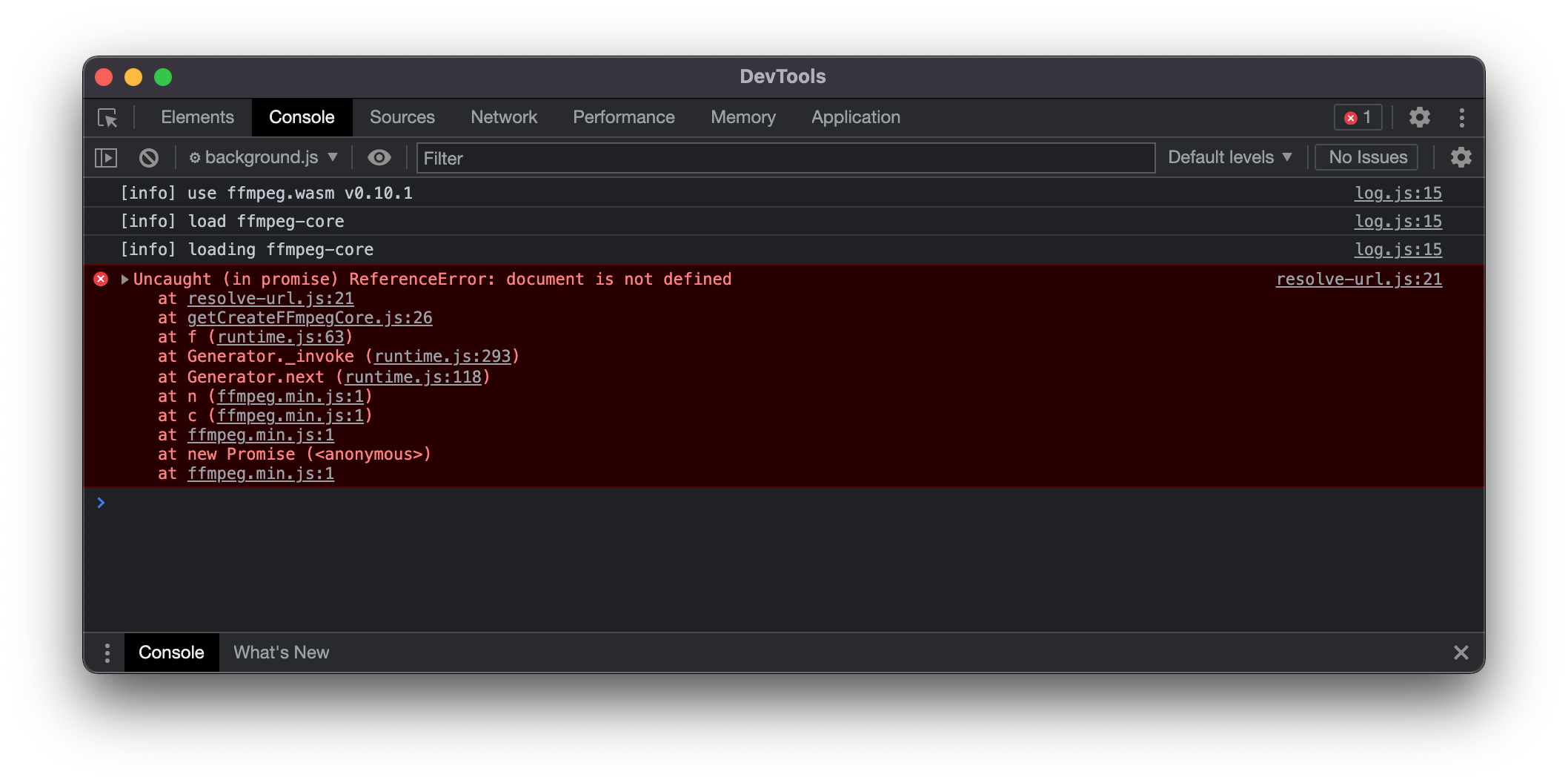 Can T Be Used Within Browser Manifest V3 Service Workers · Issue 297 · Ffmpegwasm Ffmpeg Wasm