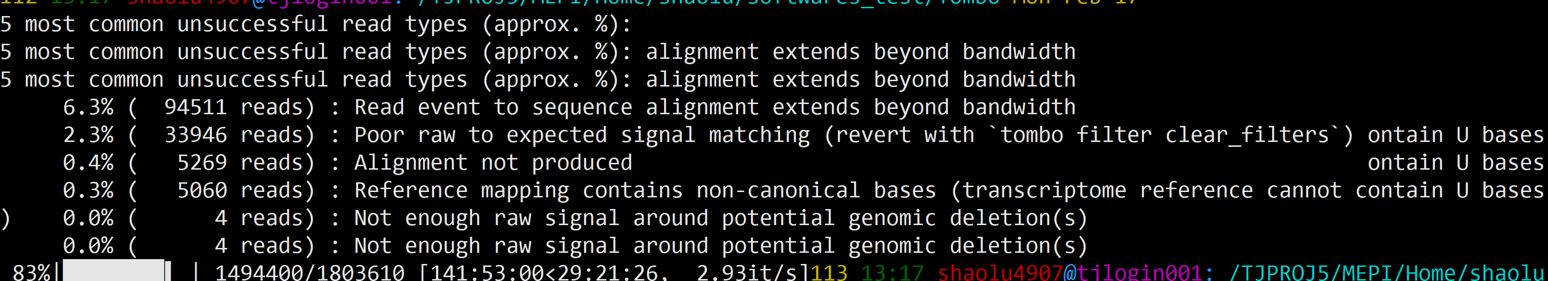 Tombo resquiggle still cost large memory. · Issue #227 · nanoporetech/tombo · GitHub