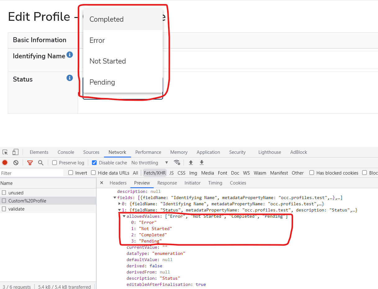 When editing profile details, enumeration values are not presented in the correct order · Issue ...