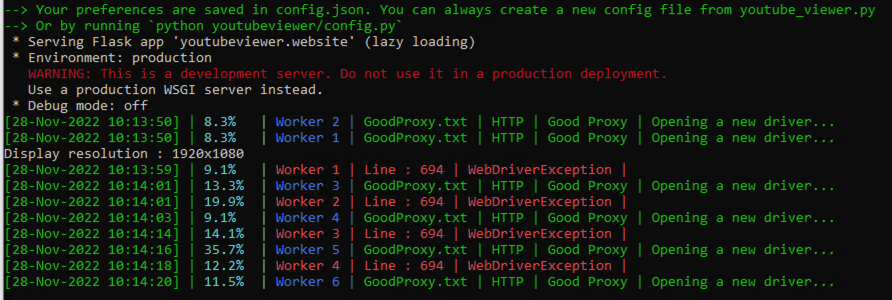 WebDriverException error · Issue #474 · MShawon/YouTube-Viewer · GitHub