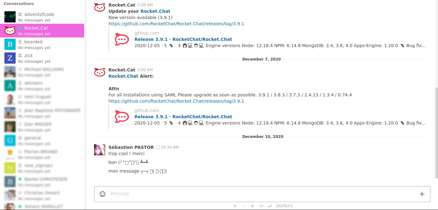 "No messages yet" displayed below channels' names even when messages ...