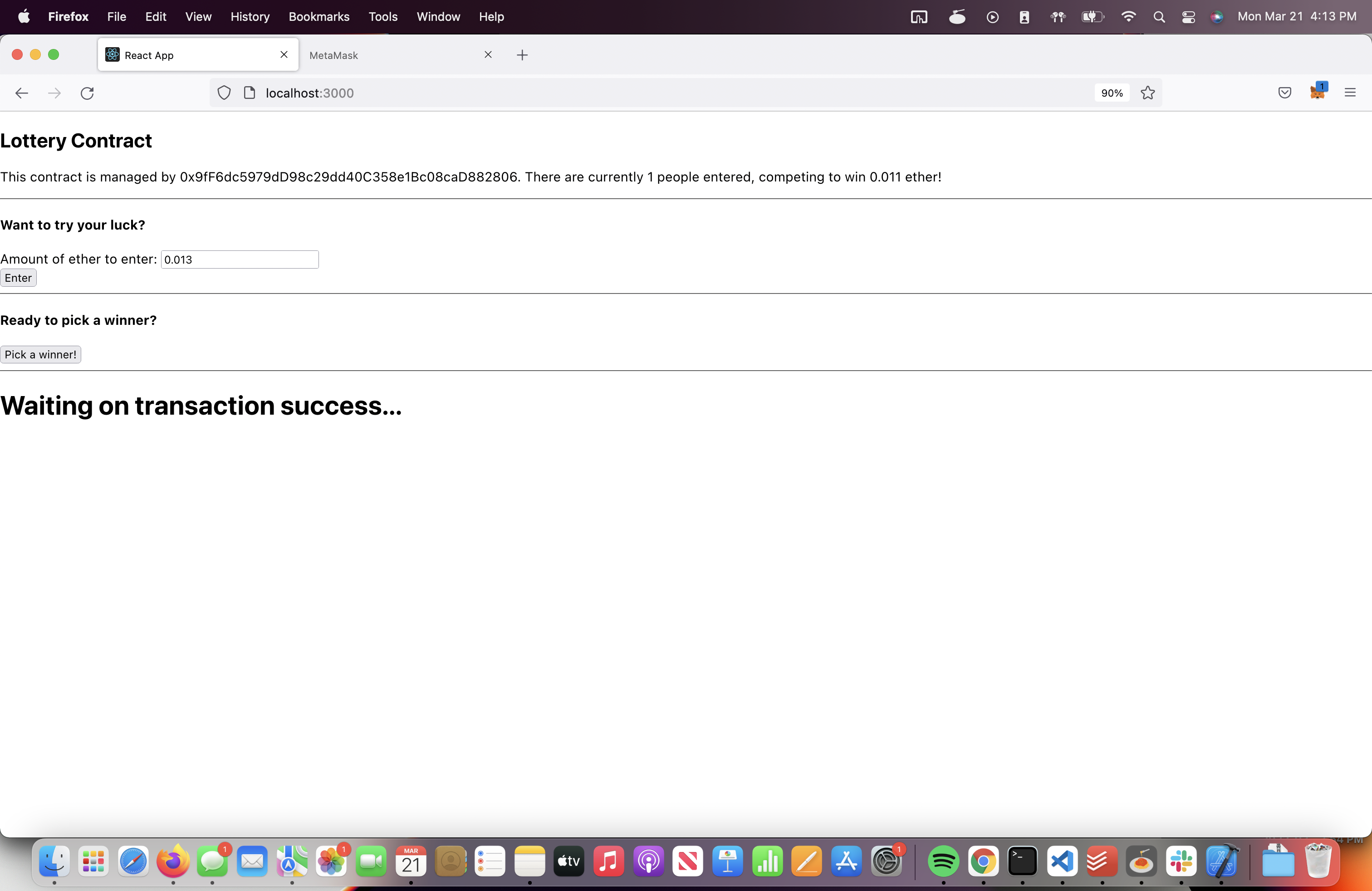 GitHub - westonwillingham/lottery-react-app: Blockchain Lottery Game ...