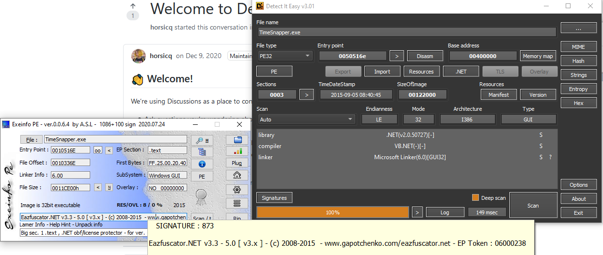 Not detecting Eazfuscator · Issue #83 · horsicq/Detect-It-Easy · GitHub