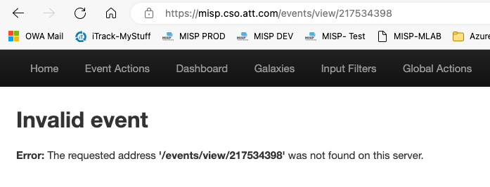 Bug: Related Events column lists invalid Events · Issue #8738 · MISP/MISP · GitHub