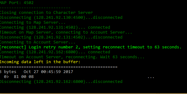 And again (after patch ) Timeout on map server iRO Renewal · Issue #1324 · OpenKore/openkore ...