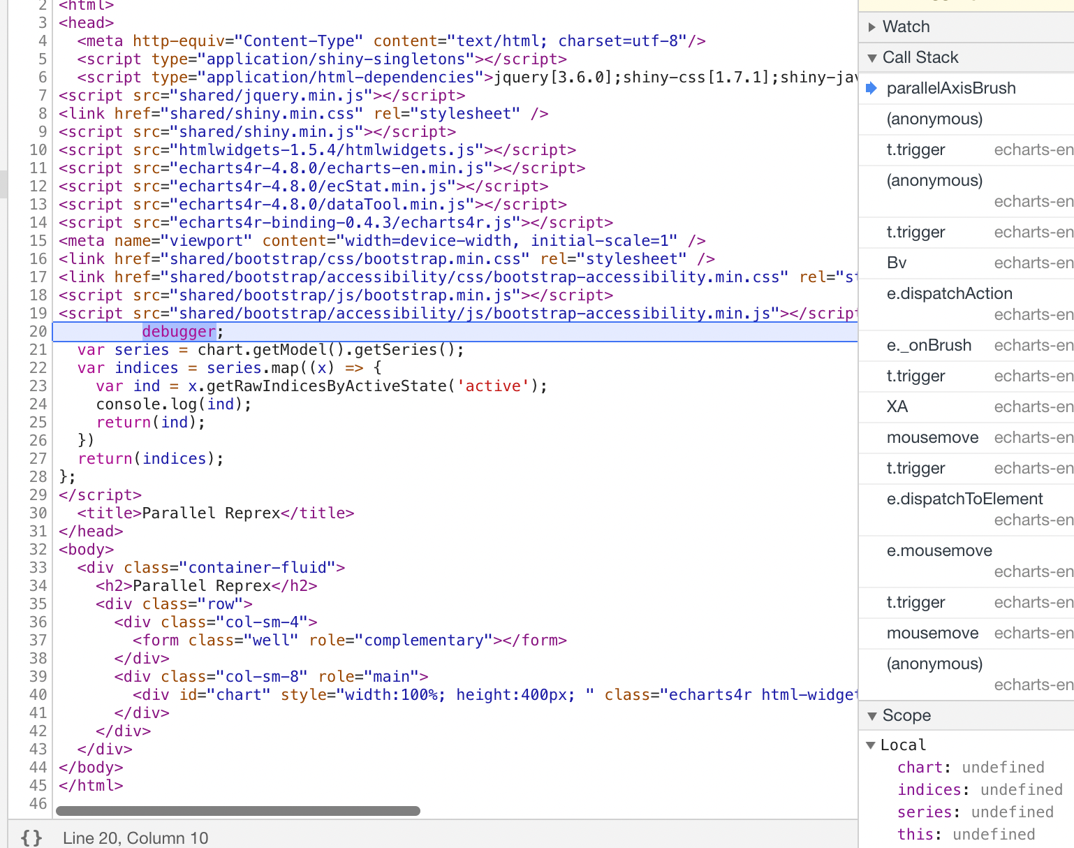 Adding axis brush event for parallel plot · Issue #413 · JohnCoene/echarts4r · GitHub