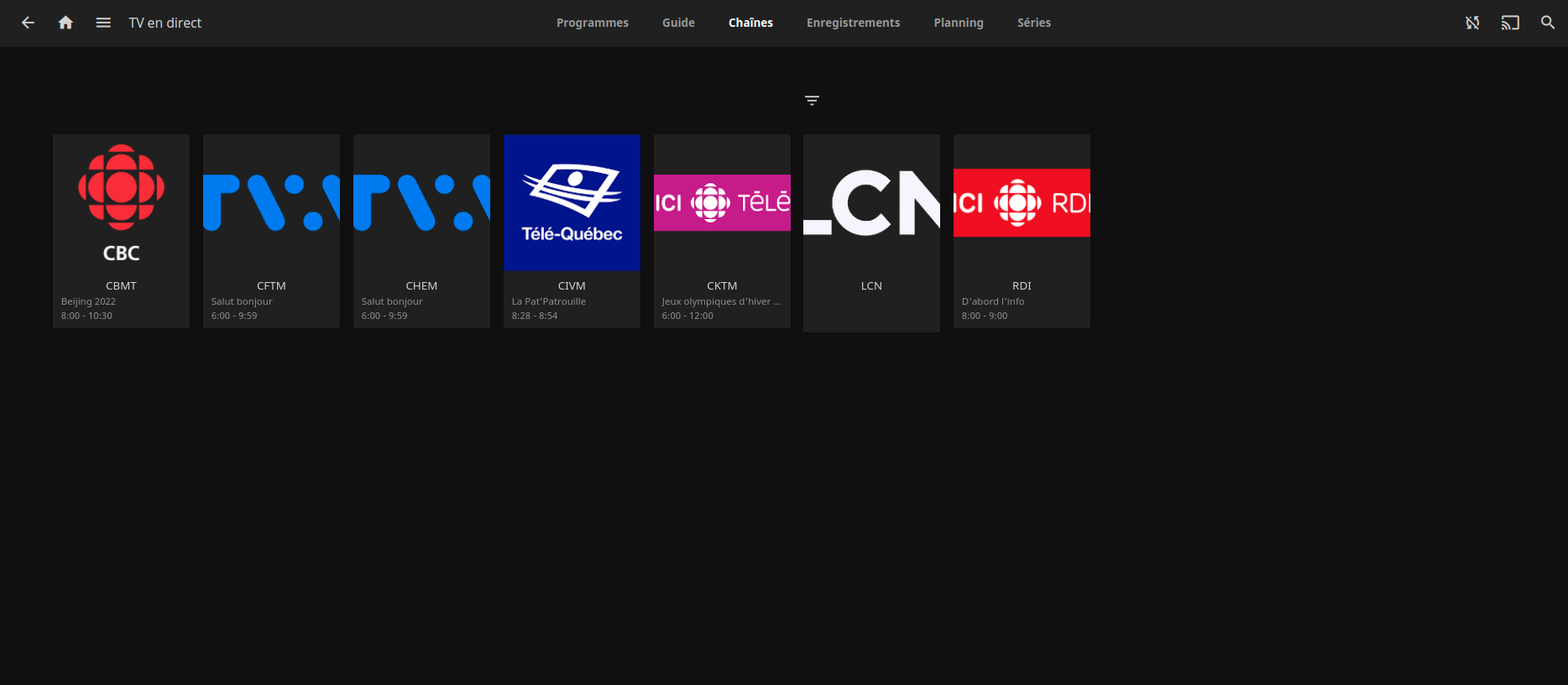 Jellyfin 10.7.7 - TV channels as list is webUI · GitHub