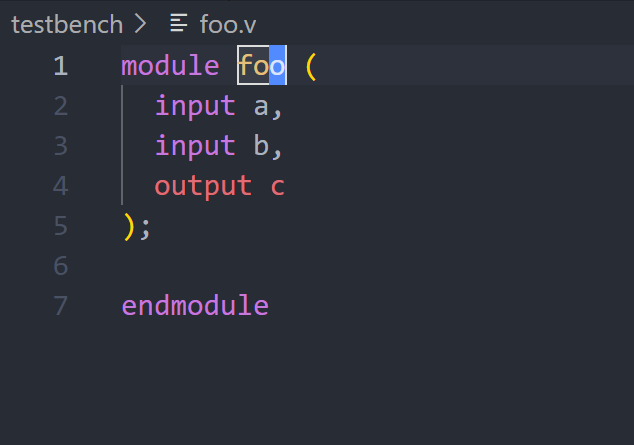 Highlighting of module ports declaration for verilog codes is not ...