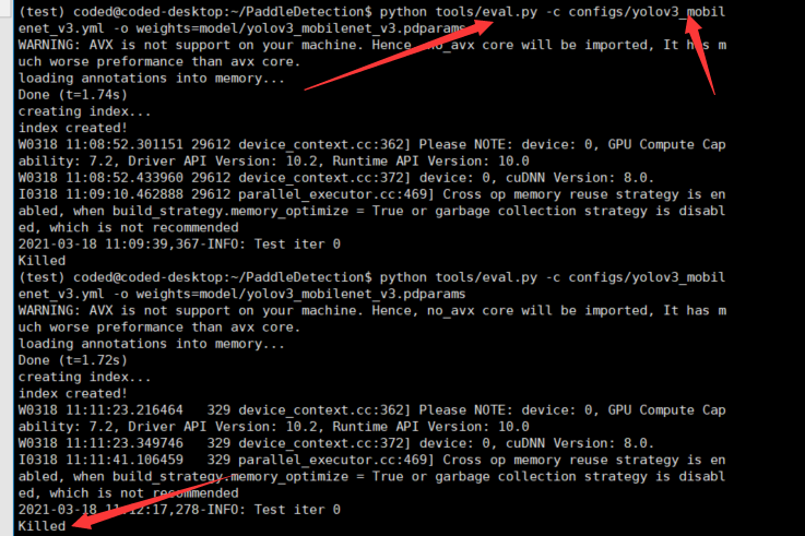 使用YOLOv3_mobilenetv3_large 来进行验证，验证集：coco val2017，平台为：jetson xavier nx · Issue #2373 ...
