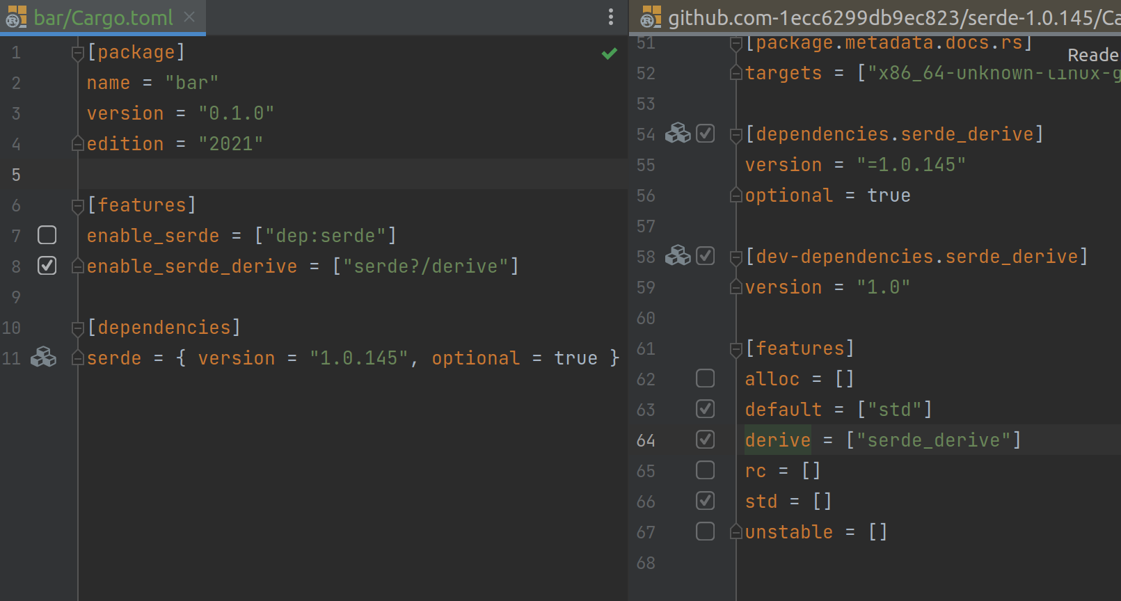 Bug in the implementation of the new Cargo features syntax from 1.60.0 · Issue #9476 · intellij ...
