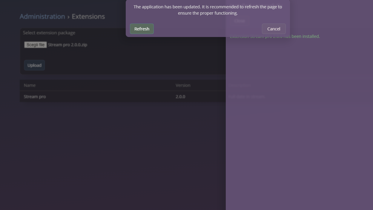 Extension Window display metadata refresh after new extension installation · Issue #2419 ...