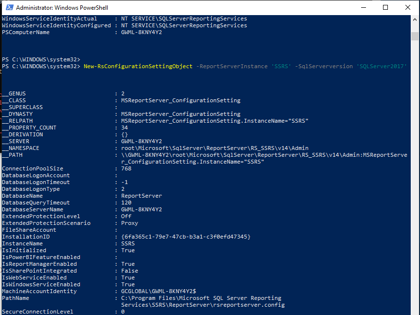 Set Rsdatabase Issue Get Wmiobject Error Seems To Be Tied To Sql 2017ssrs 2017 · Issue 244 