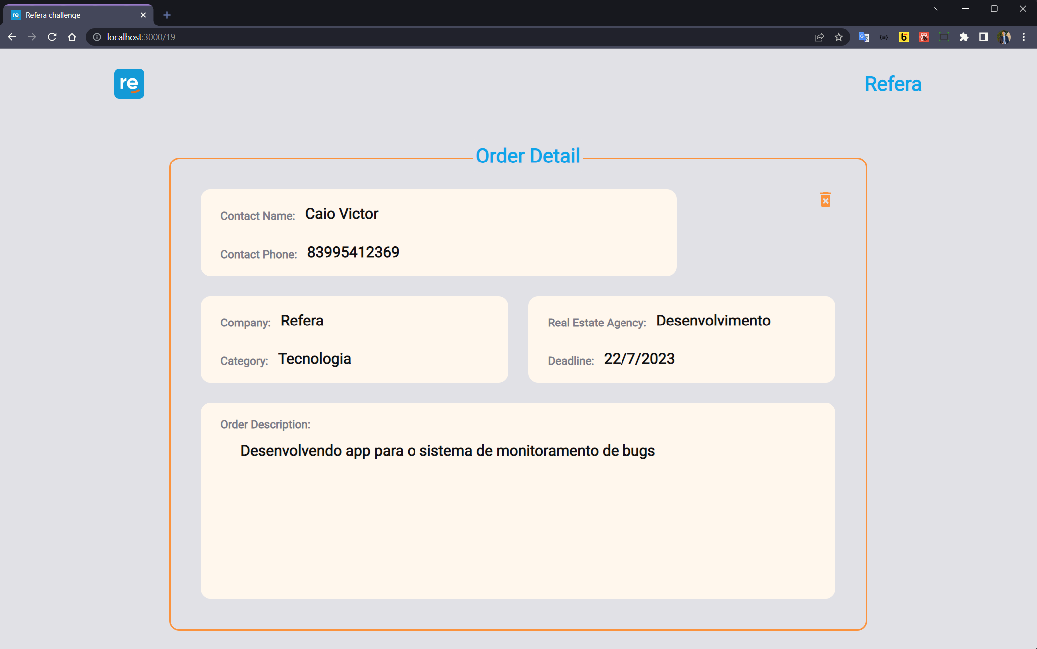 GitHub - bielpatricio/refera_fullstack_challenge: Refera - Fullstack Code Challenge