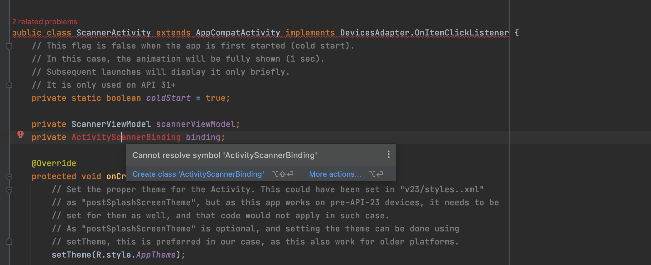 Cannot resolve symbol 'ActivityScannerBinding' · Issue #69 · NordicSemiconductor/Android-nRF ...