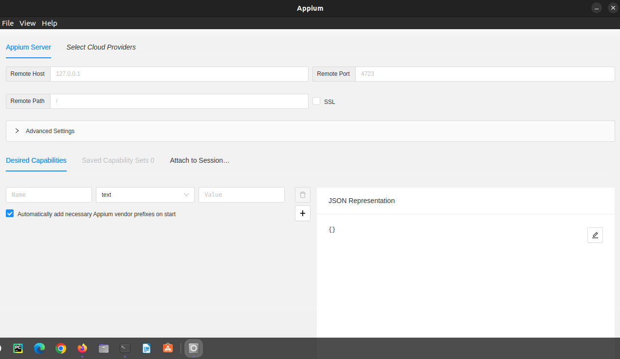 Appium session button is not visible in landscape mode for linux 2022 ... Appium session button is not visible in landscape mode for linux 2022 ...