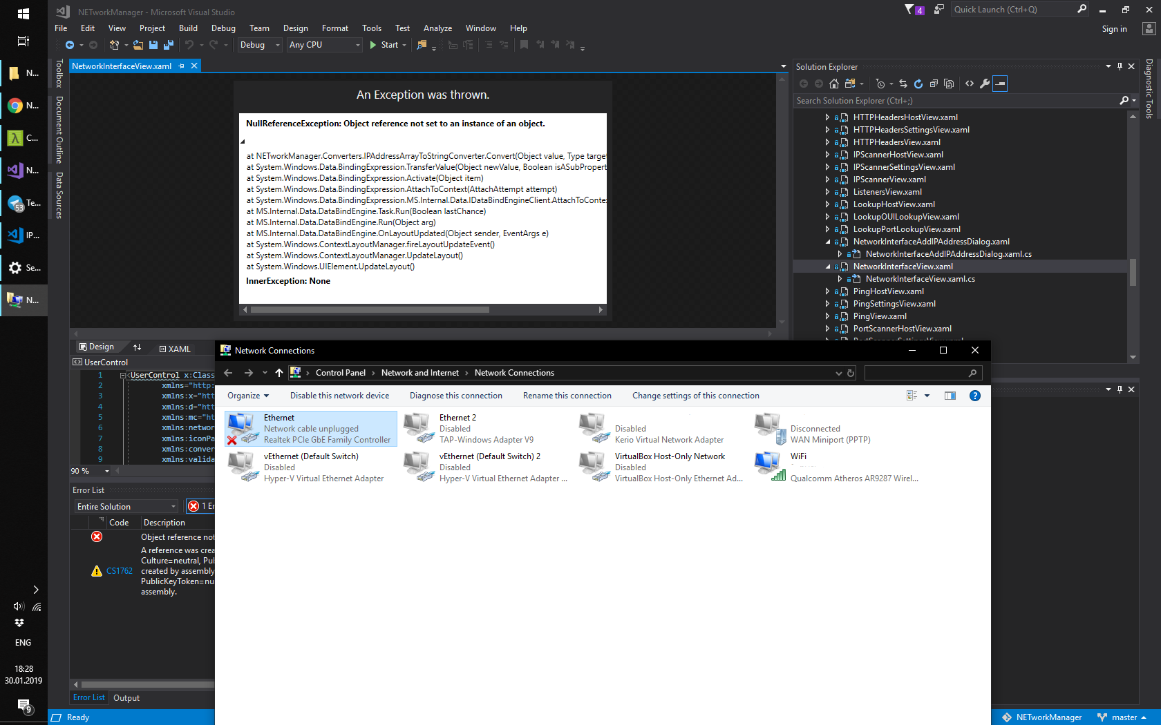 Unable to edit NetworkInterfaceView.xaml in VS under certain circumstances · Issue #170 ...