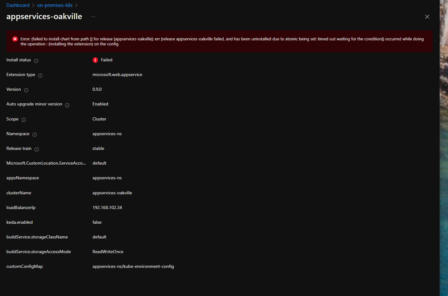 Azure Arc App Services Extension Fails To Deploy · Issue