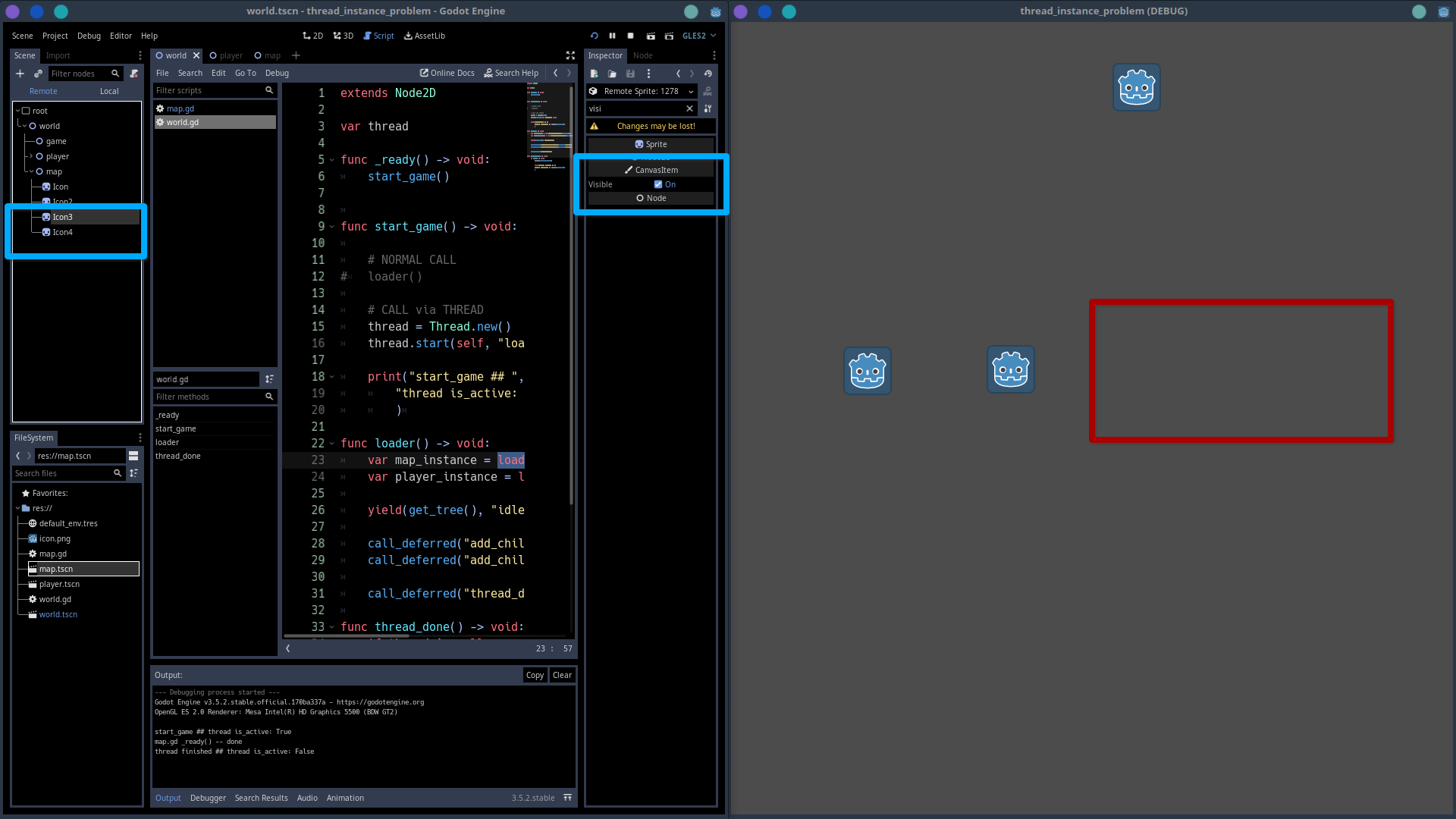 Adding Scene Via Thread Doesn T Produce Similar Result As When They Are Called Normally · Issue