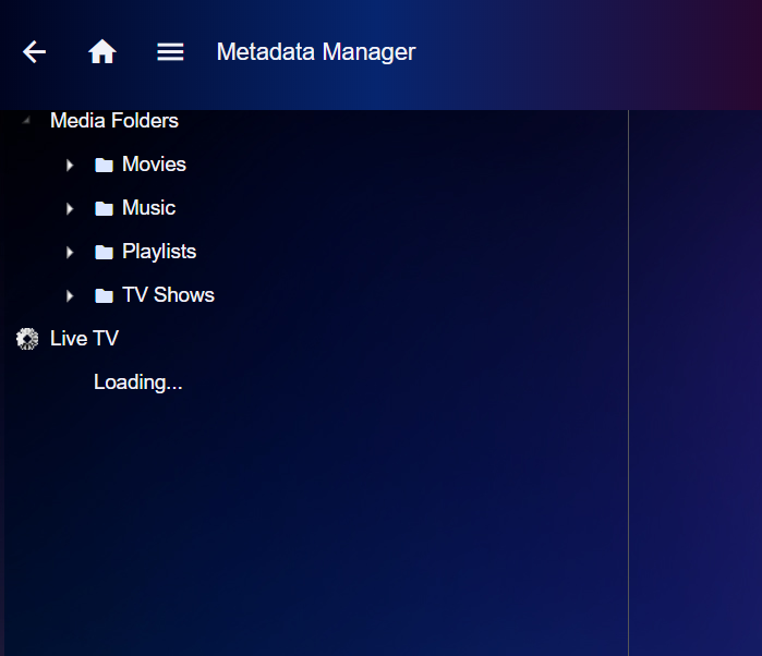 Fix Metadata Manager Live TV Loading.. by grafixeyehero · Pull Request #550 · jellyfin/jellyfin ...
