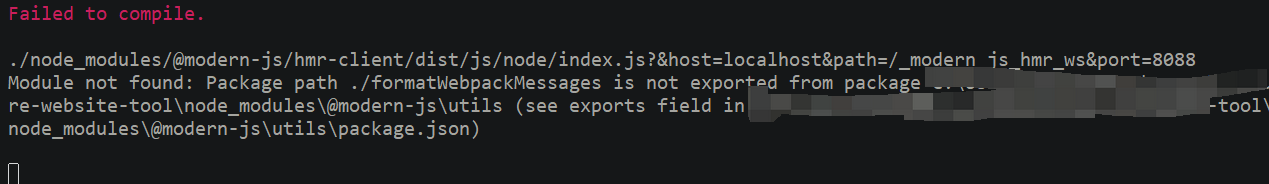 [Bug]: npx @modern-js/create website · Issue #843 · web-infra-dev/modern.js · GitHub