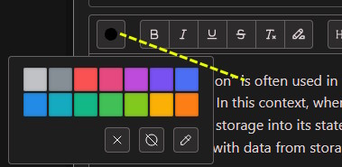 Rich Text Editor's color picker now showing black color as default in ...