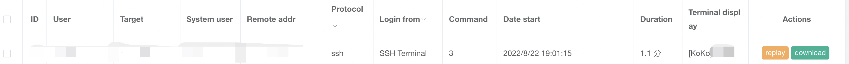 [Bug] 升级jumpserver v2.25.2版本 xshell间隔30s左右，使用rz传输文件之后，后续当前session使用的命令 录像缺失，命令历史缺失 · Issue #8798 ...