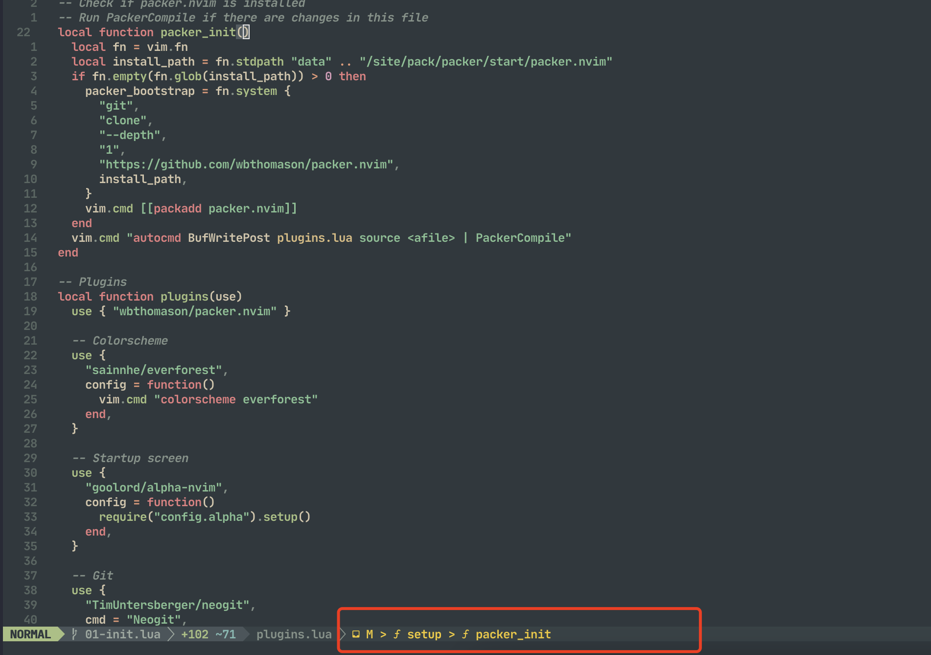 statusline can display current code context ? · Issue #1636 · NvChad/NvChad · GitHub