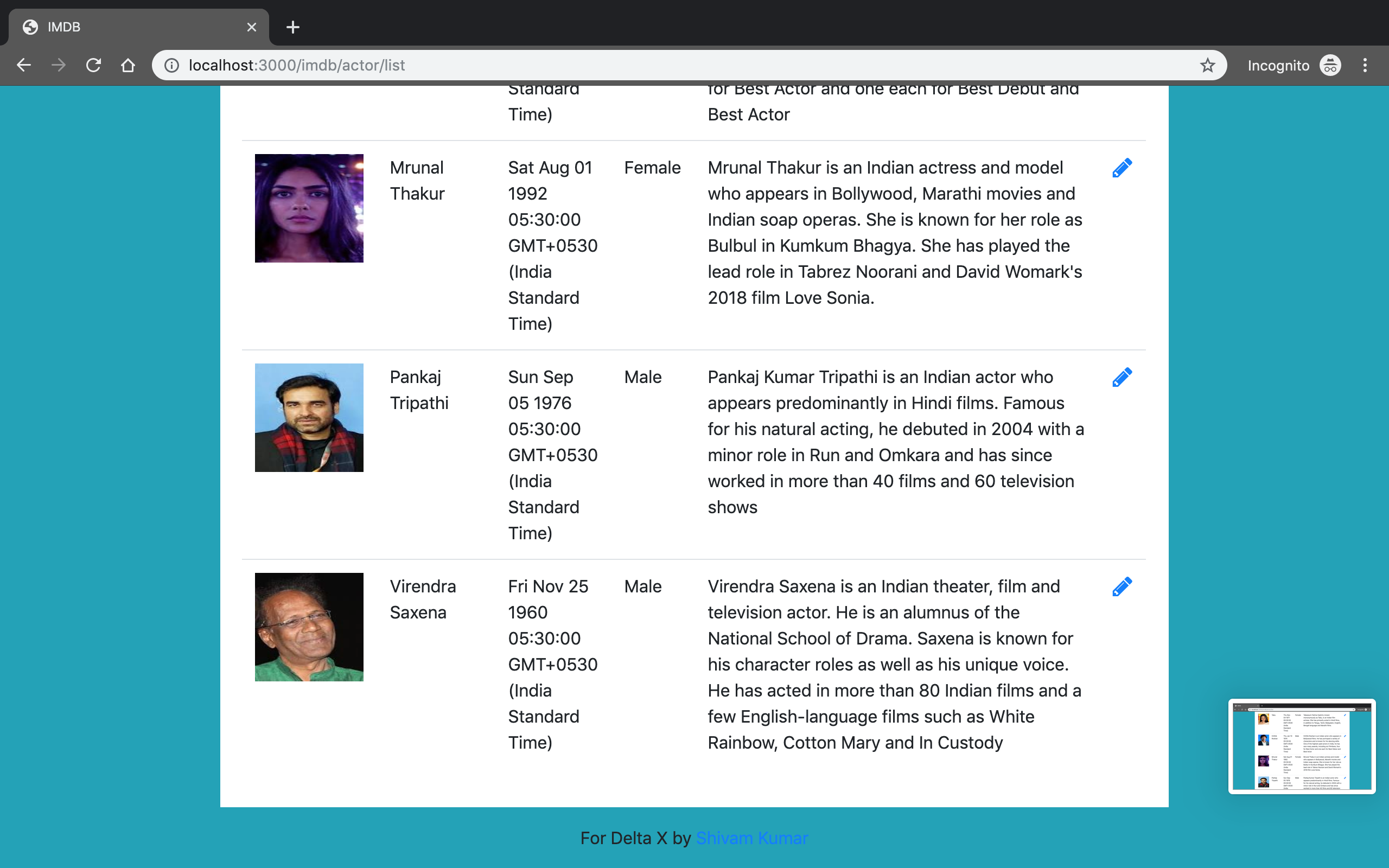 GitHub - shivam-kmr/DeltaX-FresherApp-MovieCast: I was given an assignment by DeltaX for ...