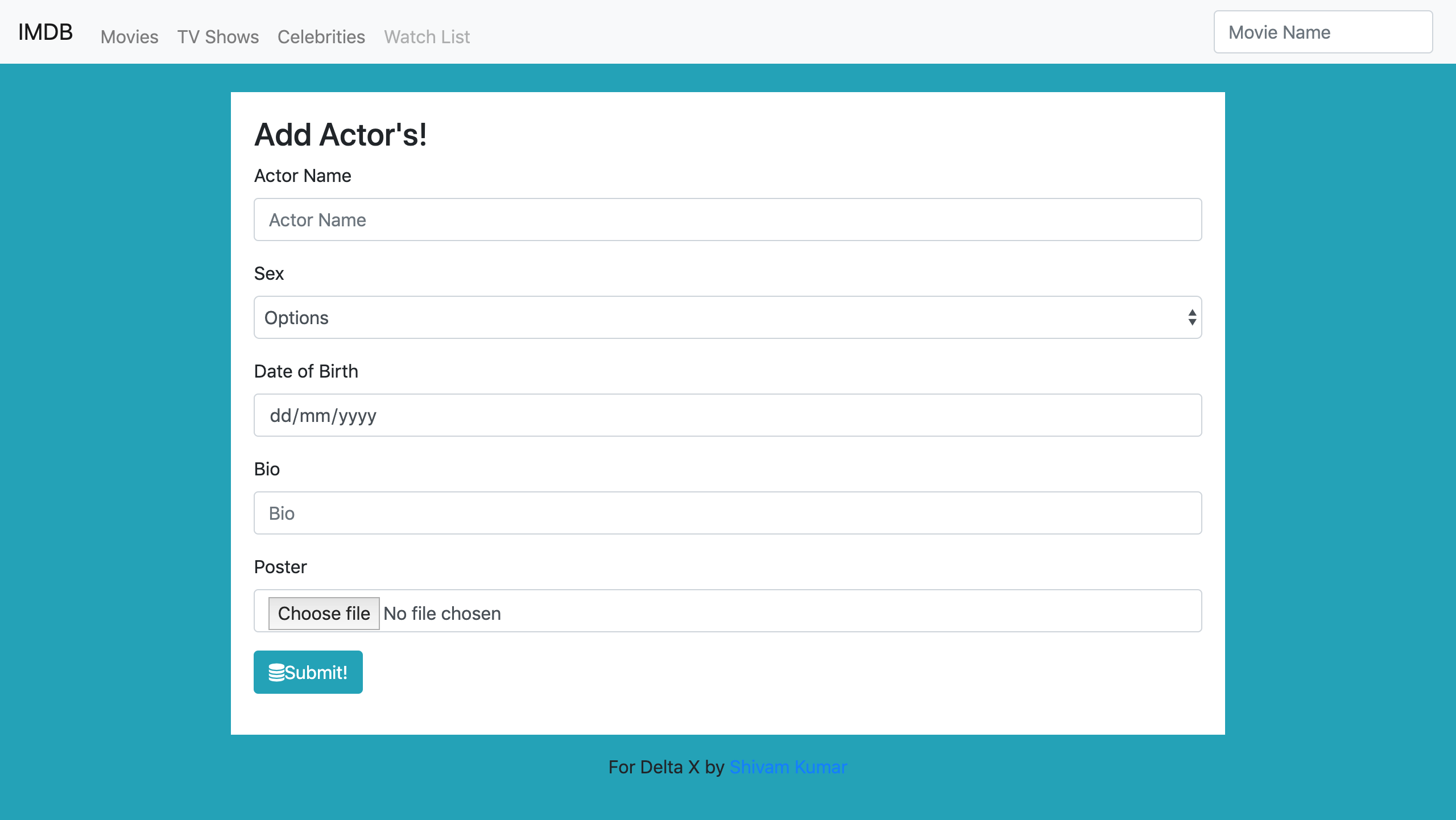 GitHub - shivam-kmr/DeltaX-FresherApp-MovieCast: I was given an ...