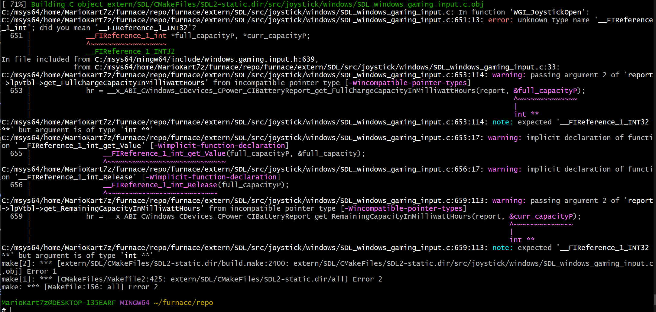 Build Fails On Mingw Due To Sdl Bug · Issue 764 · Tildearrowfurnace · Github